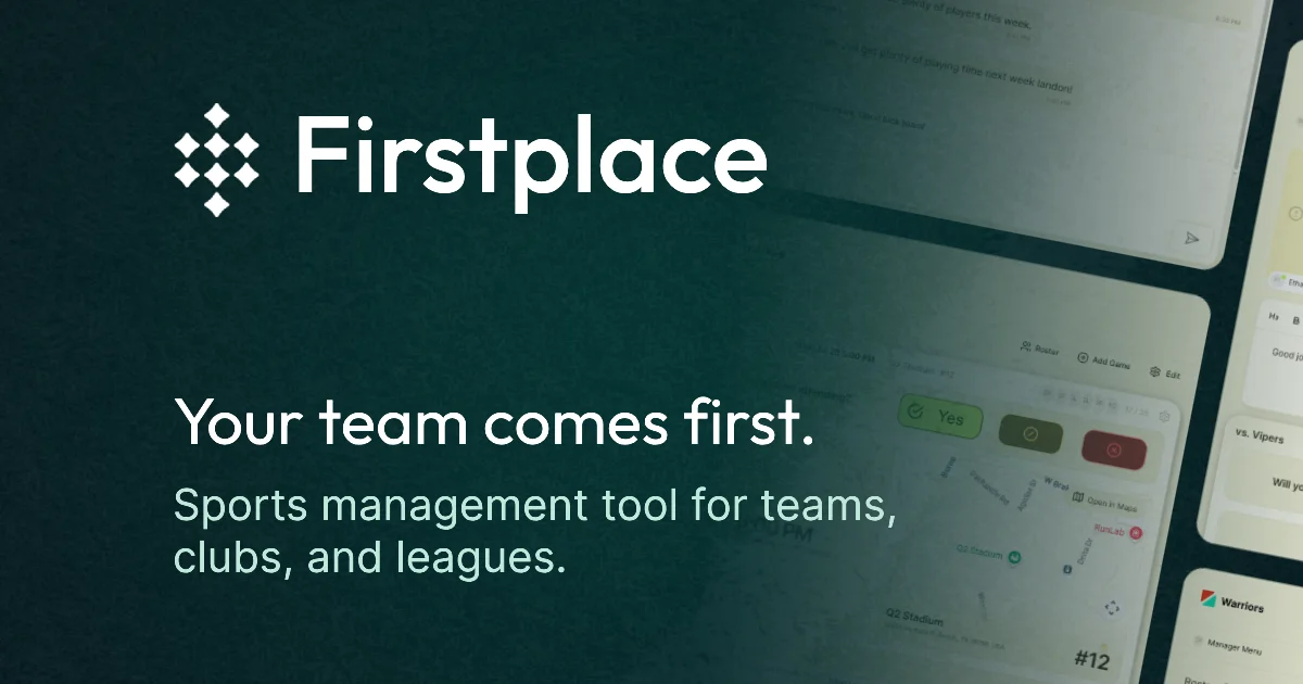 Firstplace — Sports management app for teams, clubs, and leagues.